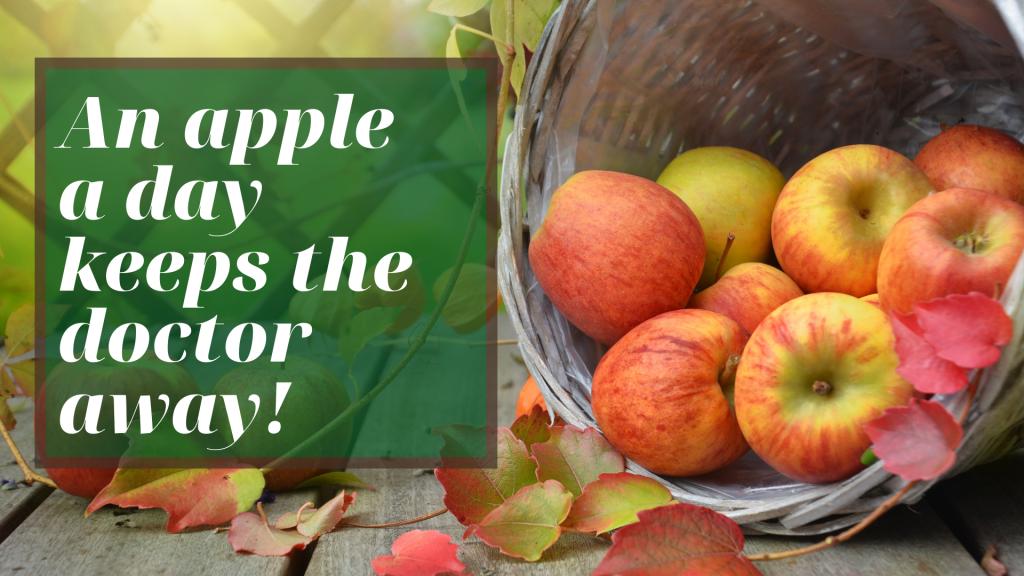 "An apple a day keeps the doctor away"; it is a completely nonsensical ...